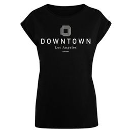F4NT4STIC Damen T-Shirt "PLUS SIZE Downtown LA Muster", schwarz, Gr. 4XL, Obermaterial: 100% Baumwolle, Shirts, Print