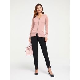 Heine Damen Cardigan, rosa, Gr. 50, unifarben, 90% Baumwolle, 10% Seide, Strickjacken