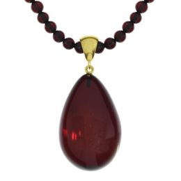 OSTSEE-SCHMUCK Damen Kette ohne Anh&auml;nger "- Danielle - Bernstein -", 60, Bernstein, braun, Bernstein, Halsketten