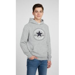 Converse Jungen Kapuzensweatshirt "f&uuml;r Kinder", grau, Gr. 164, bedruckt, unifarben, Sweatware, Obermaterial: 60% Baumwolle, 40% Polyester,