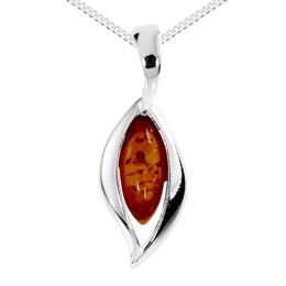 OSTSEE-SCHMUCK Damen Kette mit Anh&auml;nger "- Sabrina - Silber 925/000 - Bernstein", 45, Silber 925 (Sterlingsilber), silber, Silber 925