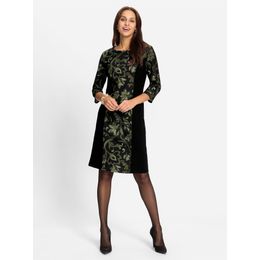 Lady Damen Jerseykleid "Jersey-Kleid", gr&uuml;n, Gr. 38, bedruckt, gebl&uuml;mt, gemustert, mehrfarbig, Jersey, 76% Polyester, 20% Viskose, 4% Elasthan,
