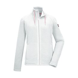 Killtec Damen Strickjacke "KOS 12 WMN FLX JCKT", wei&szlig;, Gr. 40, Obermaterial: 100% Polyester, Strickjacken, Elastische Damenjacke, gestreift, mit