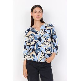 soyaconcept Damen Shirtbluse "SC-FELICITY AOP 512"hydrangea combi, Gr. M, bedruckt, Web, Obermaterial: 50% Baumwolle, 50% Viskose, Blusen
