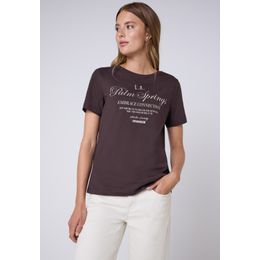 Damen T-Shirt, rot, Gr. 36, STREET ONE STUDIO, bedruckt, Web, 100% Baumwolle, Shirts, Feel Good Fit