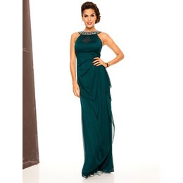 Heine Damen Abendkleid "Abendkleid", gr&uuml;n, Gr. 44, unifarben, 100% Polyester, Kleider