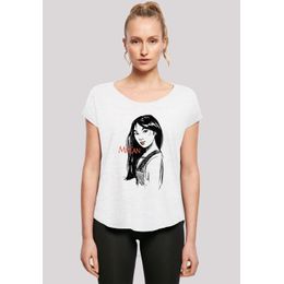 F4NT4STIC Damen T-Shirt "Mulan Sketch", wei&szlig;, Gr. S, Obermaterial: 100% Baumwolle, Shirts, Damen,Premium Merch,Lang,Longshirt,Bedruckt