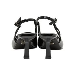 Buffalo Damen Stiefel "Buffalo Willow Sling Back - Vegan Patent", Gr. 41schwarz, Polyurethan, unifarben, Schuhe
