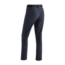 Maier Sports Damen Softshellhose "DA-HOSE EL. SOFTSH. PERLIT W", blau, Gr. 18, Obermaterial: 92% Polyester, 8% Elasthan, Hosen, mit winddichter