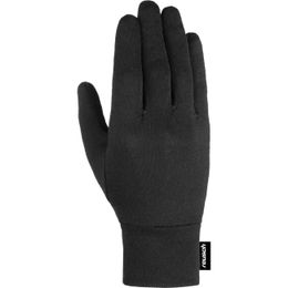 Reusch Damen Skihandschuhe "Merino Wool Conductive", schwarz, Gr. 9,5, unifarben, 100% Wolle, Handschuhe, aus atmungsaktivem Material