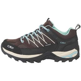 CMP Damen Wanderschuh "RIGEL LOW WMN WP TREKKING SHOES", Gr. 38toffee, lagoon, Leder, Synthetik, Schuhe, wasserdicht