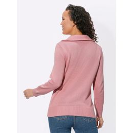 Casual Looks Damen Troyer "Troyer-Pullover", rosa, Gr. 40, unifarben, 50% Baumwolle, 50% Polyacryl, Pullover