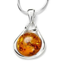 OSTSEE-SCHMUCK Damen Kette mit Anh&auml;nger "- Lina - Silber 925/000 - Bernstein", 42, Silber 925 (Sterlingsilber), silber, Silber 925 (Sterlingsilber),