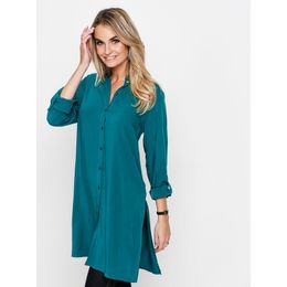 Inspirationen Damen Langarmbluse, bunt, Gr. 48, unifarben, 100% Viskose, Blusen