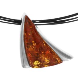 OSTSEE-SCHMUCK Damen Kette mit Anh&auml;nger "- Gleiter-Imke 22 - Silber 925/000 - Bernstein", 45, Silber 925 (Sterlingsilber), silber, Silber 925
