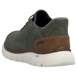 Rieker Herren Slip-On Sneaker, Gr. 43, gr&uuml;n, Nubuklederimitat, Textil, meliert, Schuhe, Freizeitschuh, Halbschuh, Schlupfschuh, gepolsterter