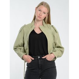 Maze Damen Lederjacke "42020132", gr&uuml;n, Gr. M, Obermaterial: 100% Lammnappaleder; Innenfutter: 100% Polyester; &Auml;rmelfutter: 100% Polyester, Jacken