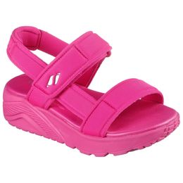 Skechers M&auml;dchen Sandale "UNO LITE SANDAL-SUNNY STAND", Gr. 28, pink, Textil, unifarben, Schuhe, Sommerschuh mit Plateausohle, Gr&ouml;&szlig;enschablone zum