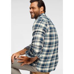 Arizona Herren Flanellhemd, blau, Gr. XXXL, kariert, Obermaterial: 100% Baumwolle. Einsatz: 100% Baumwolle, Hemden, Modisches Gro&szlig;karomuster