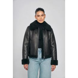 Freaky Nation Damen Lederimitatjacke "T-CSYL-Hestovrviio"schwarz, Gr. XXL, Oberstoff: 100% Polyester, Jacken