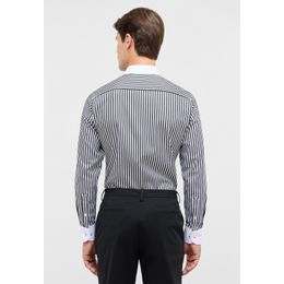 Eterna Herren Langarmhemd "SLIM FIT"schwarz, Gr. 39, Satin, 100% Baumwolle, Hemden, NON IRON (b&uuml;gelfrei)