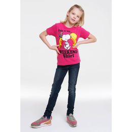 logoshirt M&auml;dchen T-Shirt "Peanuts", pink, Gr. 104, bedruckt, 100% Baumwolle, Shirts, mit lizenziertem Originaldesign