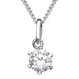 OSTSEE-SCHMUCK Damen Kette mit Anh&auml;nger "- Folina 6 mm - Silber 925/000 - Zirkonia", 42, Silber 925 (Sterlingsilber), silber, Silber 925