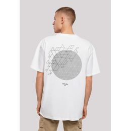 F4NT4STIC Damen T-Shirt "Geometric Grau", wei&szlig;, Gr. L, Obermaterial: 100% Baumwolle, Shirts, Print