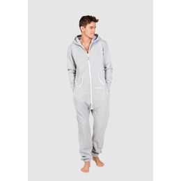 MONIZ Damen Jumpsuit, Gr. XS, grau, 80% Baumwolle, 20% Polyester, Overalls, mit kuscheligem Komfort