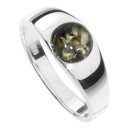 OSTSEE-SCHMUCK Damen Fingerring "- Sina - Silber 925/000 - Bernstein", 58, silber, Fingerringe