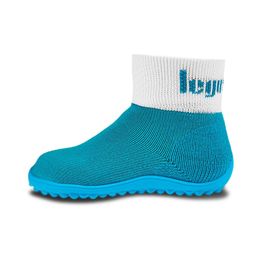 Leguano M&auml;dchen Barfu&szlig;schuh "LEGUANITO", Gr. 26, blau, Textil, Schuhe, Schlupschuh, Freizeitschuh, Hausschuh f&ouml;rdert optimal den Laufprozess