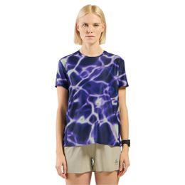 Odlo Zeroweight Chill-Tec Print Crew Neck T-shirt Damen
