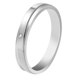 Adelia&acute;s ADELIA ́S Damen Fingerring "Damen Ring aus Edelstahl mit Strass Steinchen", 50, Edelstahl, silber, Edelstahl, Fingerringe