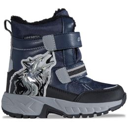 Lotto M&auml;dchen Winterboots, Gr. 26, blau, Synthetik, mehrfarbig, Schuhe, - mit Blinklichtern
