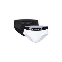 Camano Herren Slip "2er Pack", Gr. XXL, wei&szlig;, 95% Baumwolle, 5% Elasthan, Unterhosen