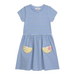 DANAMADE M&auml;dchen Jerseykleid "DANAMADE Dresses DMERLE"blau, Gr. 116, 95% Baumwolle, 5% Elasthan, Kleider