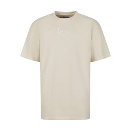 T-Shirt Karl Kani "Karl Kani Karl Kani Small Signature Essential Tee", Damen, Gr. L, light sand, 100% Baumwolle, bedruckt, normal, Rundhals, Shirts T-Shirt