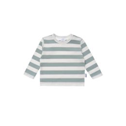 Liliput Jungen Langarmshirt, gr&uuml;n, Gr. 74, gestreift, 95% Baumwolle, 5% Polyester, Shirts, mit praktischen Druckkn&ouml;pfen