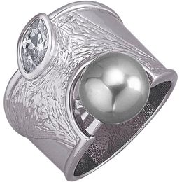 Firetti Damen Fingerring "Schmuck Geschenk Silber 925 Damenring Ring Struktur", 60, Perlen Silber 925 (Sterlingsilber), wei&szlig;, Perlen, Silber 925