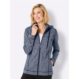Catamaran Damen Funktionsjacke, blau, Gr. 48, meliert, unifarben, 88% Polyester, 12% Elasthan, Jacken