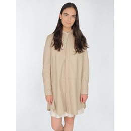 Maze Damen Langjacke "42021101", beige, Gr. XS, Obermaterial: 100% Lammleder, Jacken