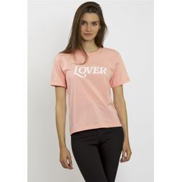 FRESHLIONS Damen T-Shirt "Lover", pink, Gr. L, bedruckt, 100% Baumwolle, Shirts, mit tollem Print auf der Front