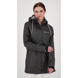 DEPROC Active Damen Regenjacke "Friesennerz ELLESMERE WOMEN", grau, Gr. 44, Obermaterial: 100% Polyurethan;Futter: 100% Polyester, Jacken, auch in
