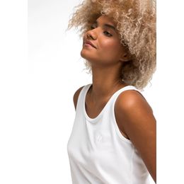 Maier Sports Damen Funktionsshirt "Petra", wei&szlig;, Gr. 48, 100% Polyester, Shirts, Damen Top, leichtes &auml;rmelloses Shirt, Rundhals, Regular Fit