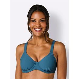 feel good Damen B&uuml;gel-Bikini-Top, blau, Gr. 52, Elasthan, Polyamid, Bikini-Oberteile