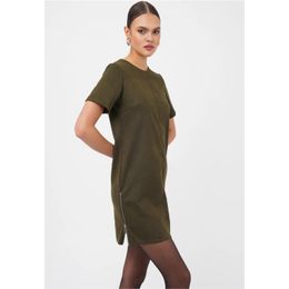 FRESHLIONS Damen Jerseykleid "Franka", gr&uuml;n, Gr. XS, unifarben, 100% Polyester, Kleider, mit kurzen &Auml;rmeln