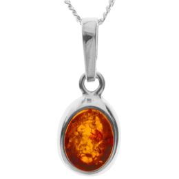 OSTSEE-SCHMUCK Damen Kette mit Anh&auml;nger "- Olivia - Silber 925/000 - Bernstein", 45, Silber 925 (Sterlingsilber), silber, Silber 925