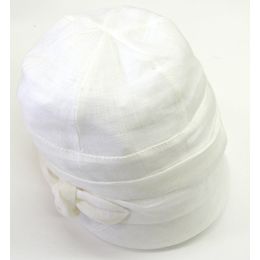 Chaplino Damen Baseball Cap, wei&szlig;, Gr. M, unifarben, 100% Leinen, Caps, aus Leinen