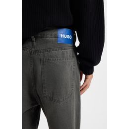 Hugo Herren Loose-fit-Jeans "Nate", grau, Gr. 34, unifarben, Denim/Jeans, Obermaterial: 100% Baumwolle, Jeans, loose fit