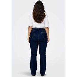 Only CARMAKOMA Damen Schlagjeans "CARSALLY", blau, Gr. 48, Denim/Jeans, Obermaterial: 64% Baumwolle, 31% Polyester, 3% Viskose, 2% Elasthan, Jeans